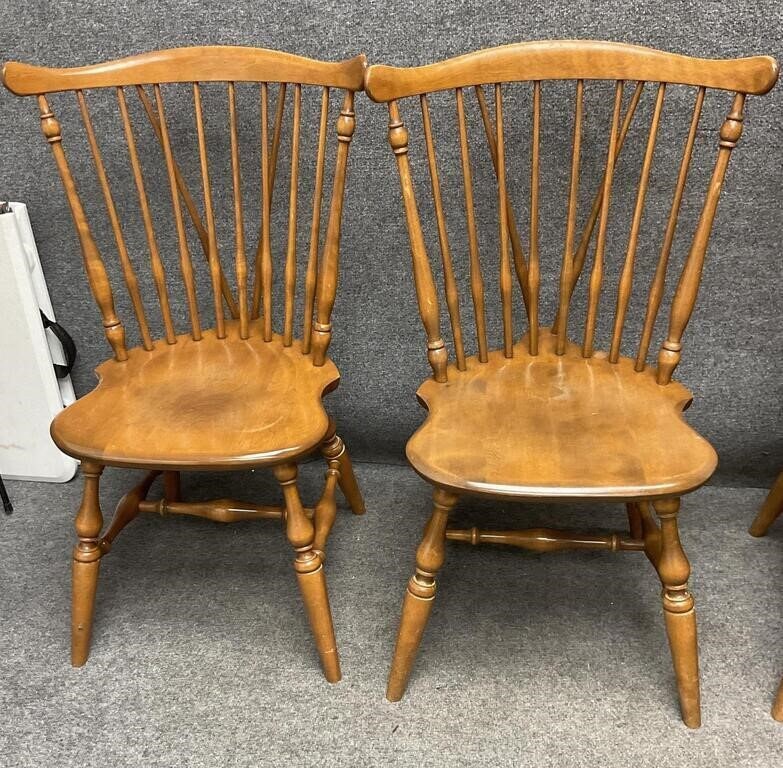 Ethan Allen American Traditional/heirloom/duxbury Windsor Chairs, Set ...