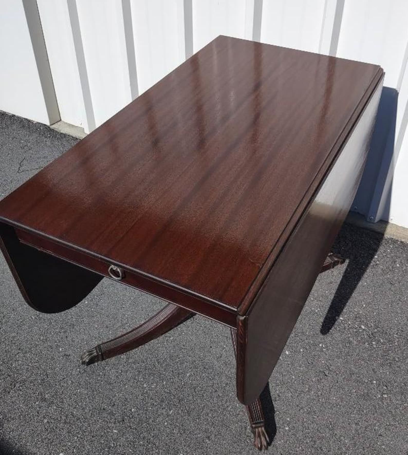 Antique Brandt Duncan Phyfe Style Mahogany Drop Leaf Dining Room ...