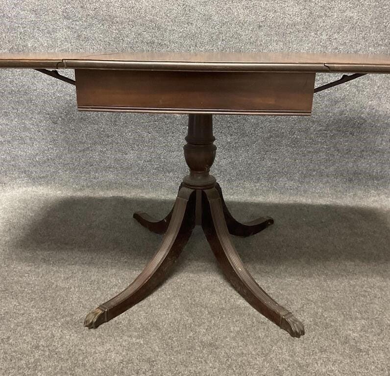 Antique Brandt Duncan Phyfe Style Mahogany Drop Leaf Dining Room ...