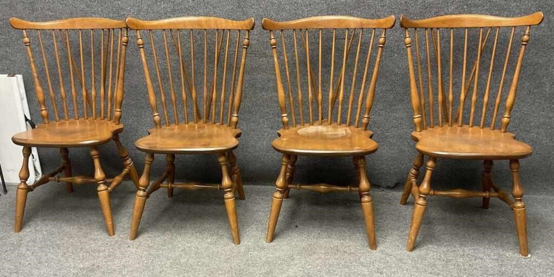Ethan Allen American Traditional/heirloom/duxbury Windsor Chairs, Set ...