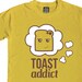 Toast Addict T-shirt - Mens & Ladies - Colourful Yellow Toast T-shirt ...