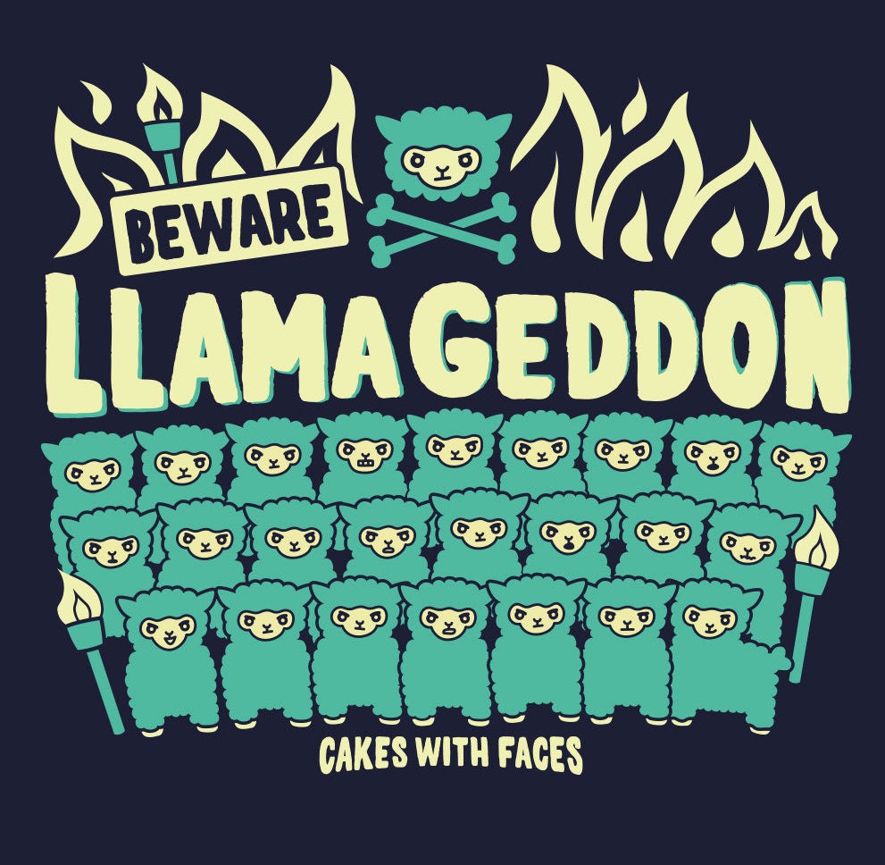 Llamageddon Zip-up Hoodie Llama Hoodie Funny Hoodies | Etsy