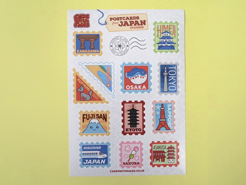 Japan Stickers Cute Japanese Stickers A5 Paper Sticker | Etsy