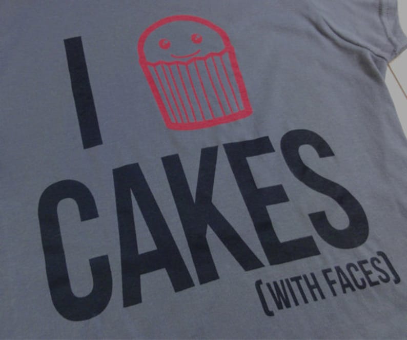 I Love Cakes T-shirt - Charcoal Grey - Mens T-shirt - Ladies T-shirt ...