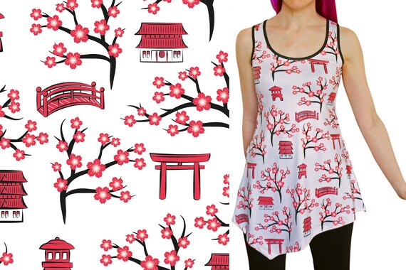 Magical Kyoto Tunic Sleeveless Top for Women Japanese | Etsy