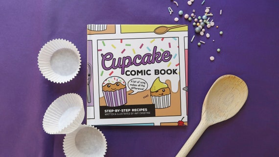 Cupcake Comic Book Cute Cake Recipe Book Baking Gift | Etsy