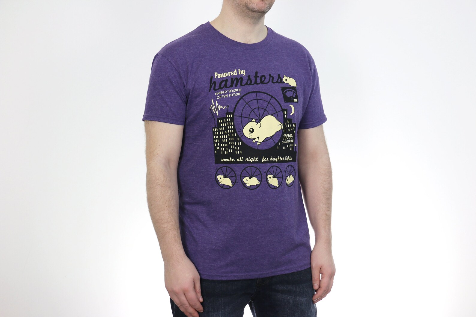 Powered by Hamsters T-shirt Retro Hamster T-shirt Vintage - Etsy