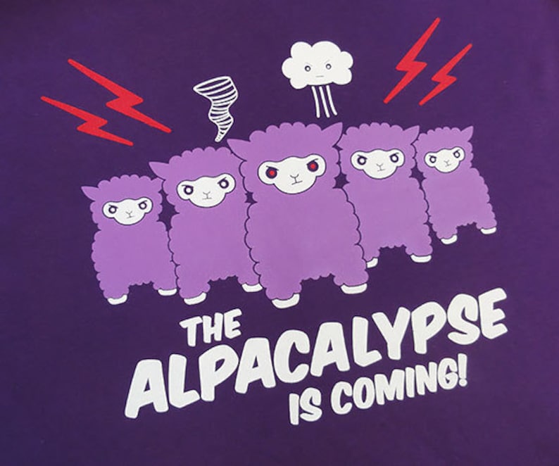 Alpacalypse Alpaca T-shirt Womens / Mens Clothing Funny - Etsy