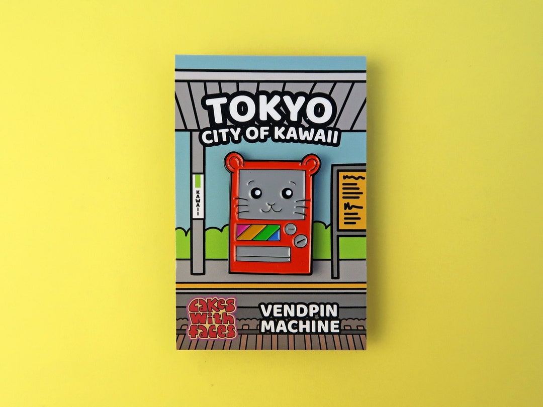 Japanese Vending Machine Enamel Pin Badge Kawaii Cute Pins - Etsy