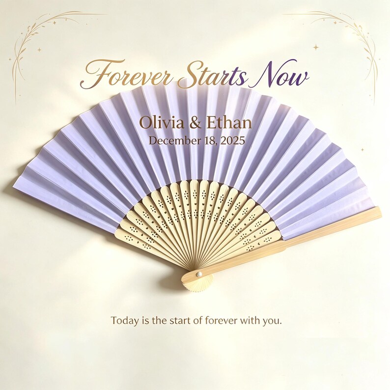 Personalized Wedding Hand Fans for Guests, Custom Paper Folding Fan ...