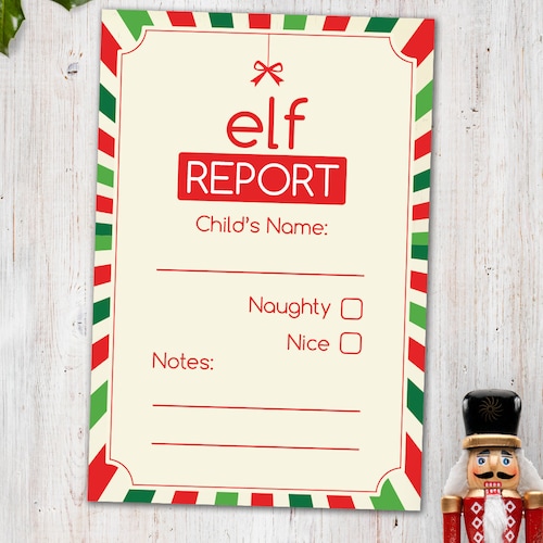 Christmas Report Card Digital Download Child's Report - Etsy