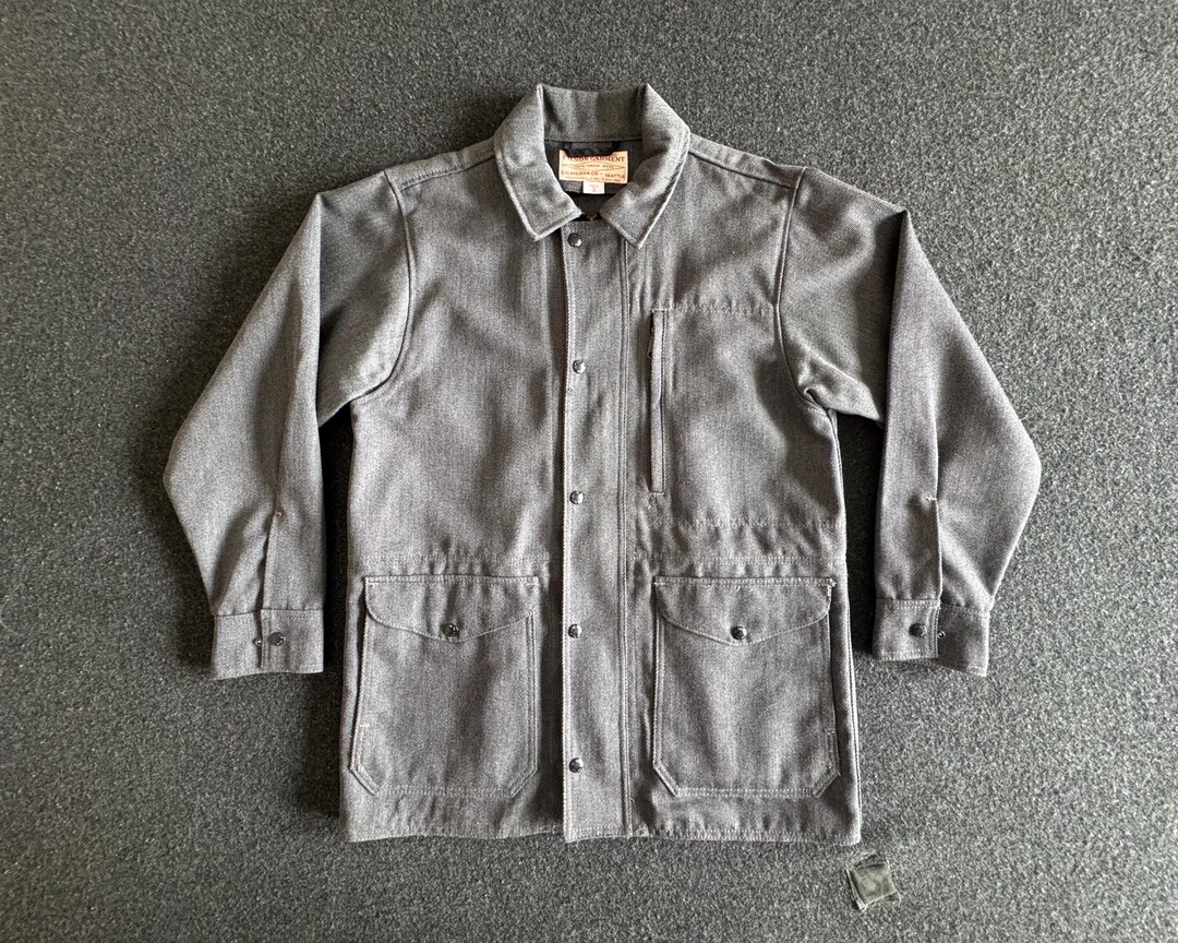 OUTSTANDING Vintage Mid-weight Filson Gray Wool Weekender Field Jacket ...