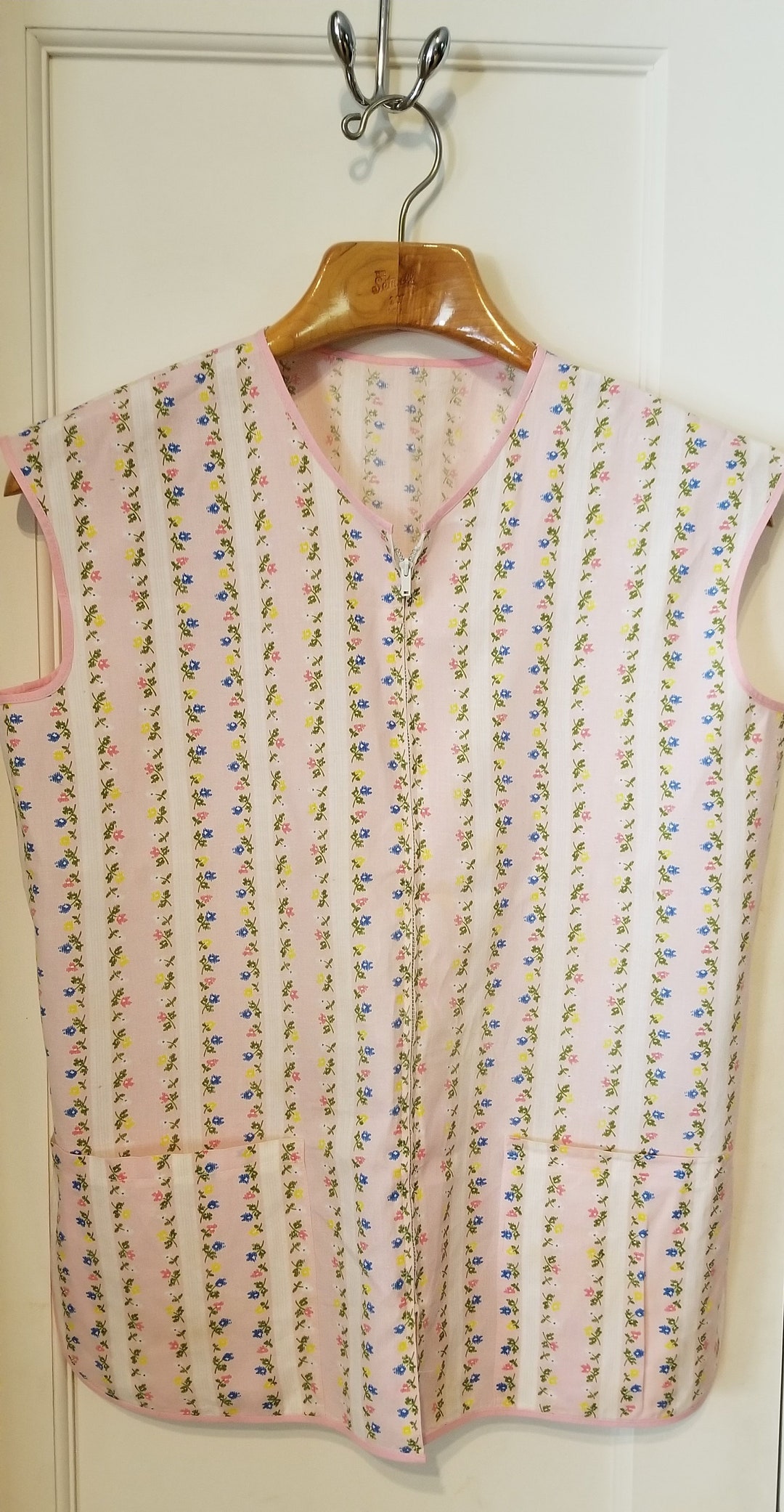 Vintage Smock Full Coverage Apron Vintage Zip Front Full Cover Apron - Etsy