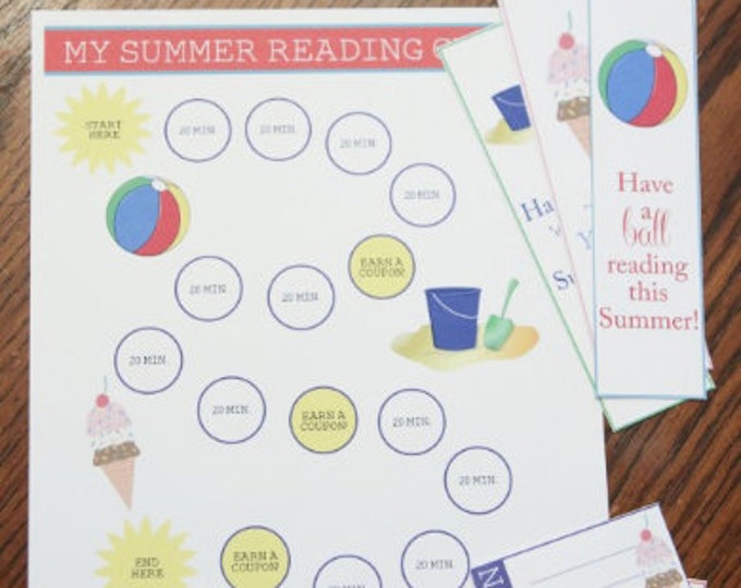 Instant Download Summer Reading Chart for Kids Kids Reading Reward ...