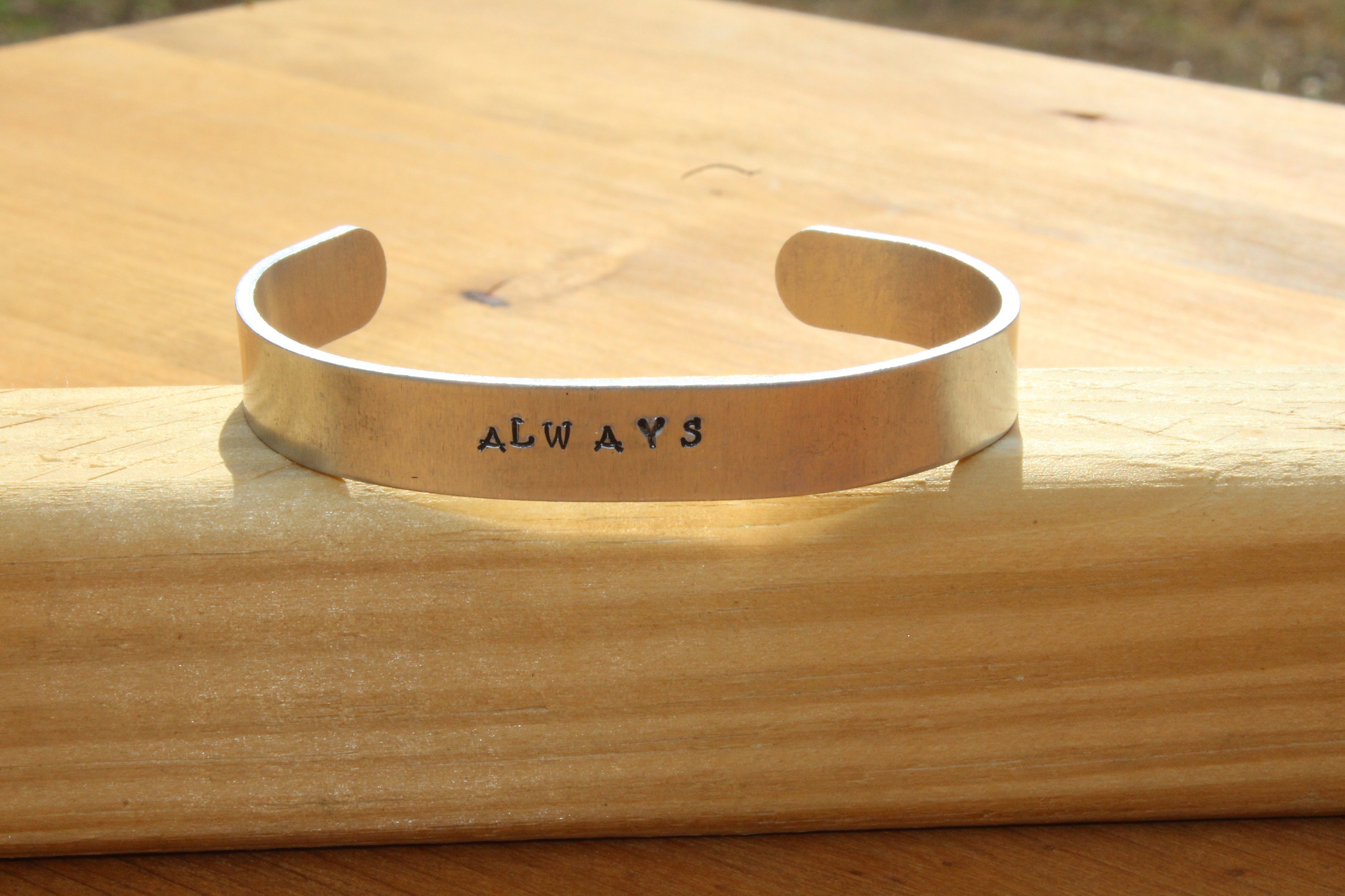 Always - Metal Stamped 3/8" Aluminum Cuff Bracelet - Book Quote - Etsy