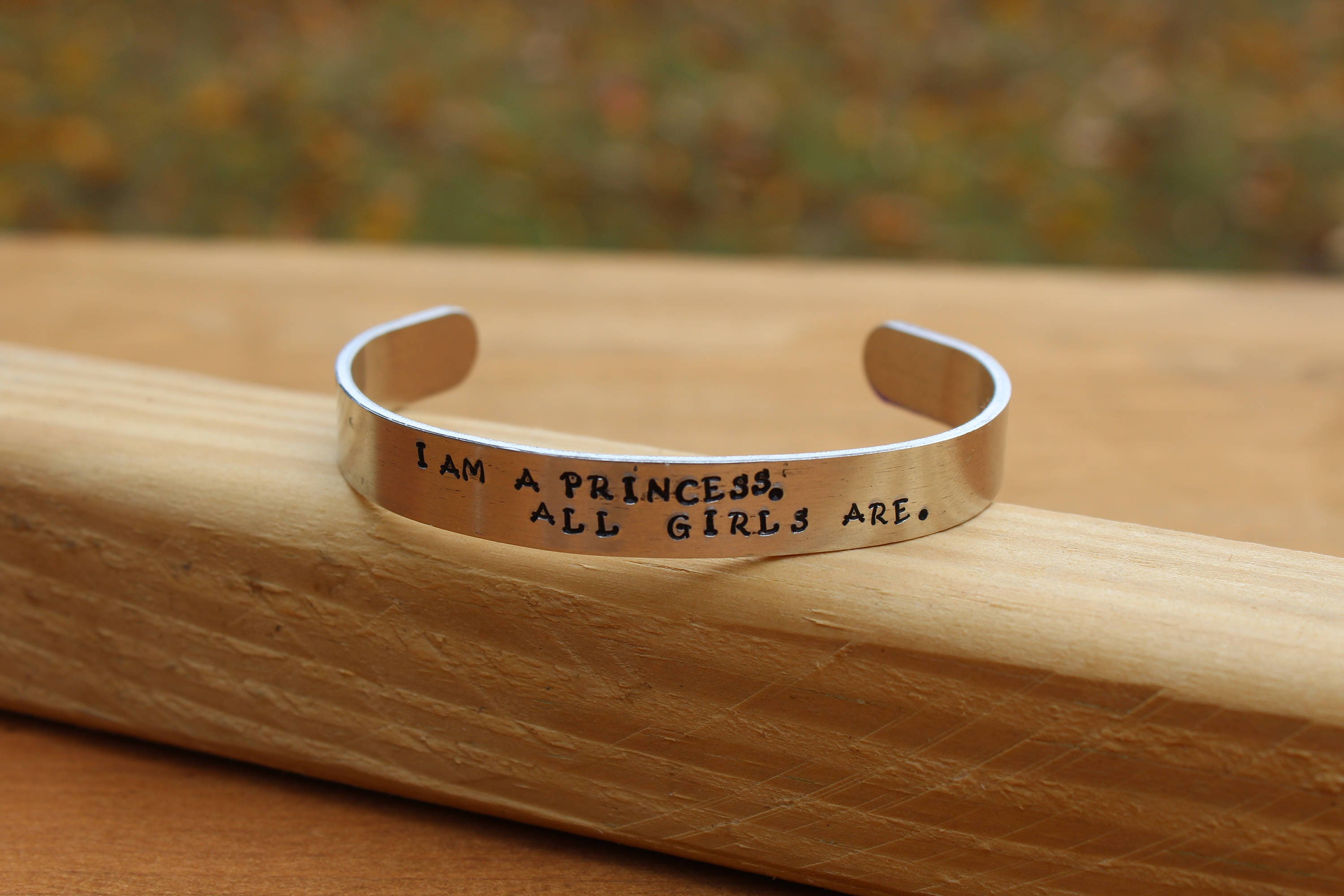 A Little Princess Metal stamped quote cuff bracelet I'm | Etsy