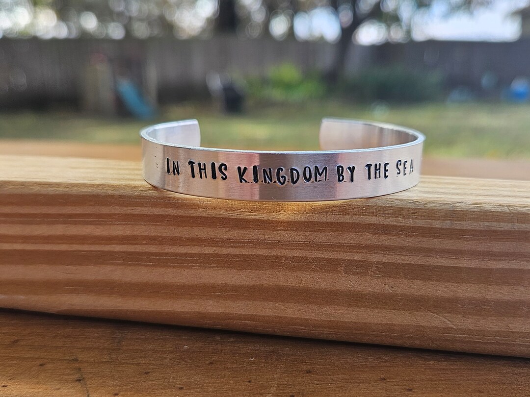 Edgar Allan Poe - Annabel Lee Metal Stamped Poetry Quote Cuff Bracelet ...