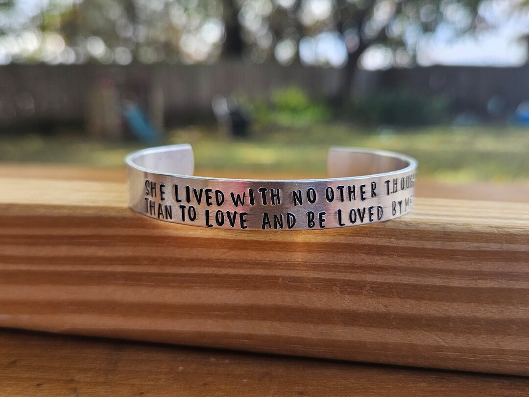 Edgar Allan Poe - Annabel Lee Metal Stamped Poetry Quote Cuff Bracelet ...