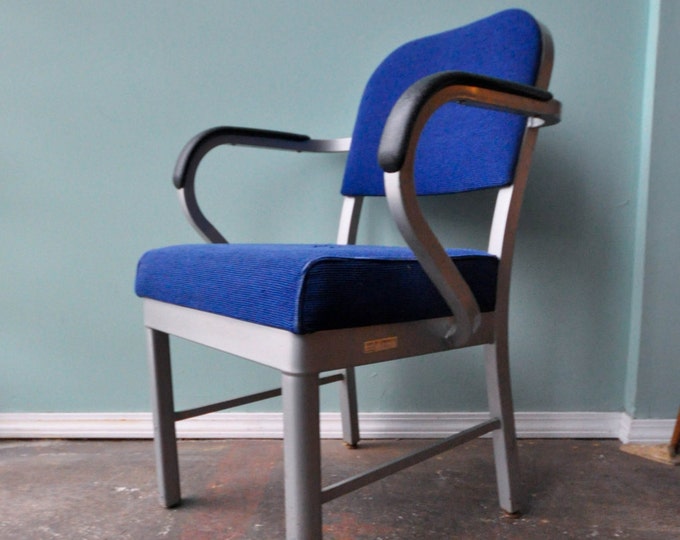 Vintage Industrial Task Chair Blue - Etsy