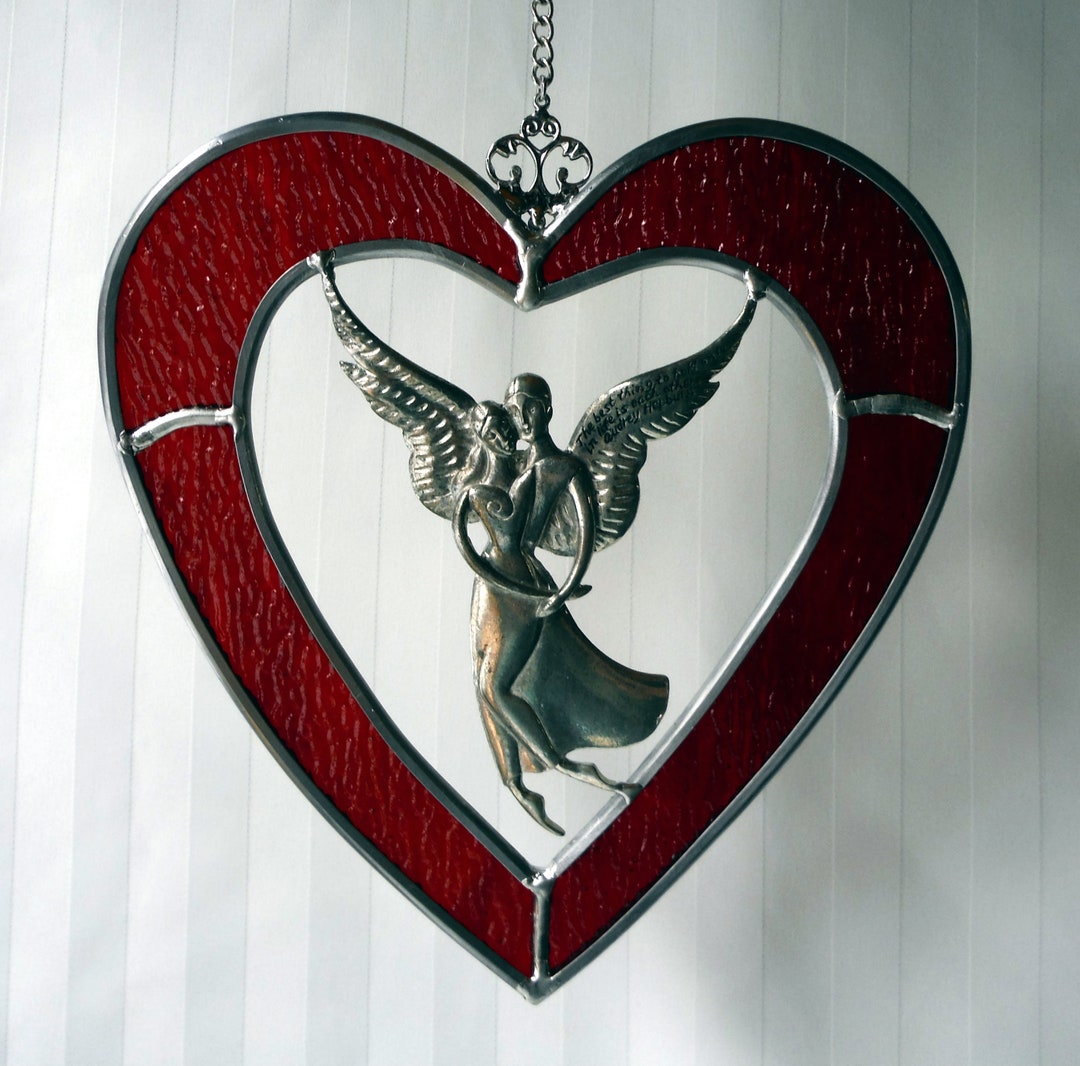 Red Heart With Open Center Displaying Embracing Couple - Etsy