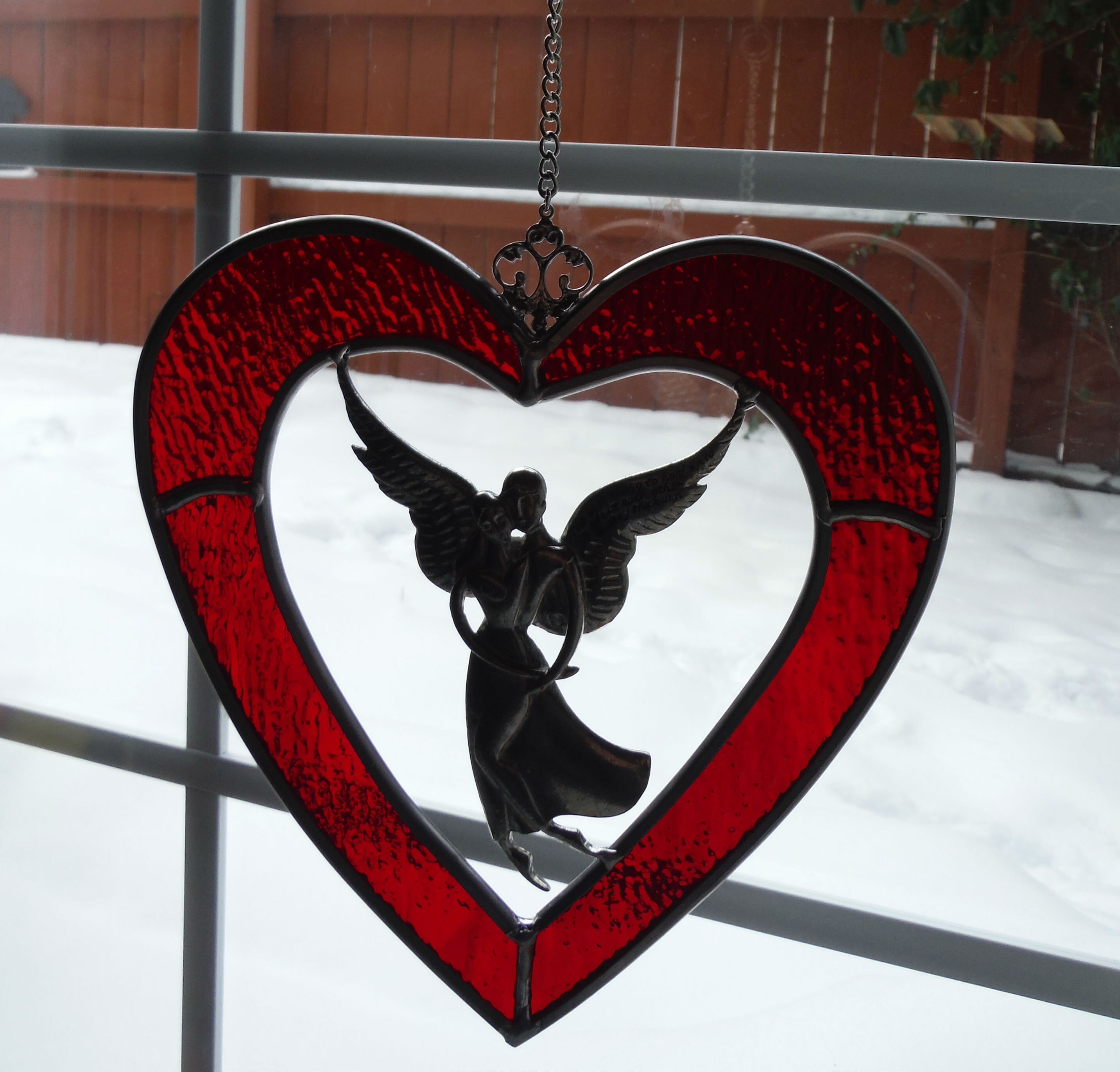 Red Heart With Open Center Displaying Embracing Couple - Etsy
