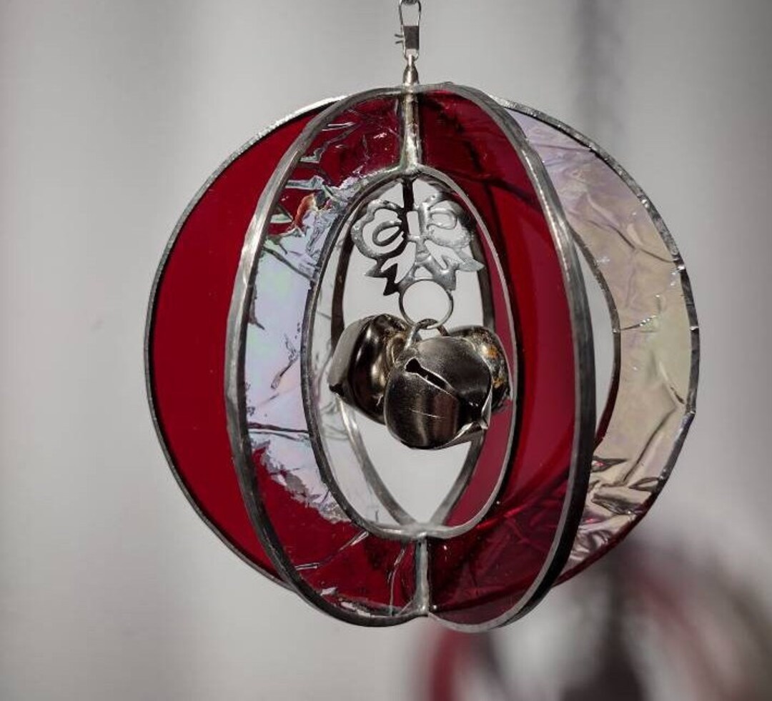Christmas Bells in Stained Glass Sphere - Etsy