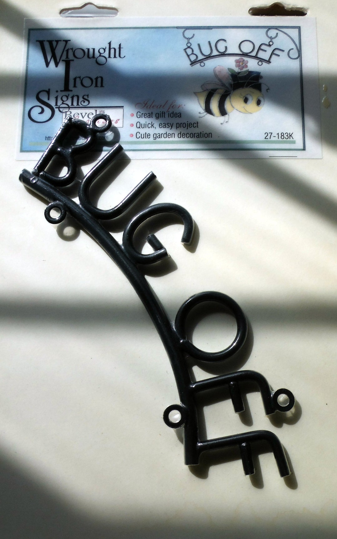 Bug off Wrought Iron Sign Stained Glass Project - Etsy