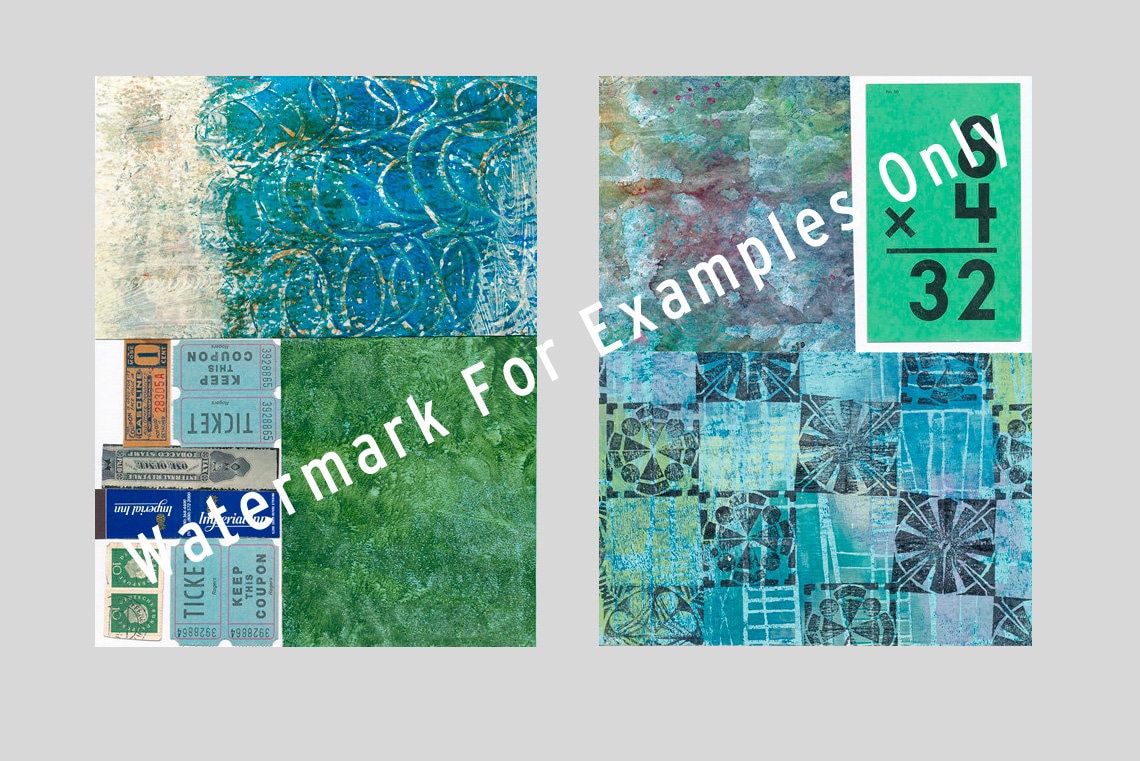 Color Themed Papers With Digital Ephemera Print on Demand - Etsy