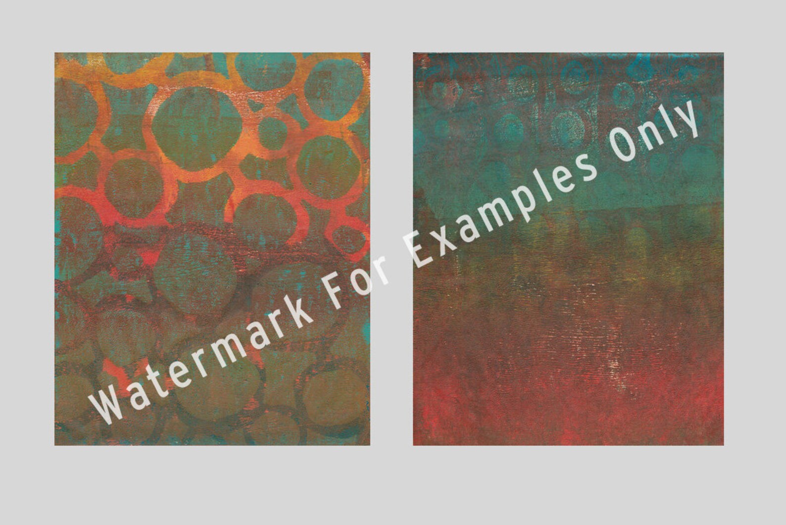 Gelli Texture Pages Set in Bright Earthy Hues, Printable Papers ...