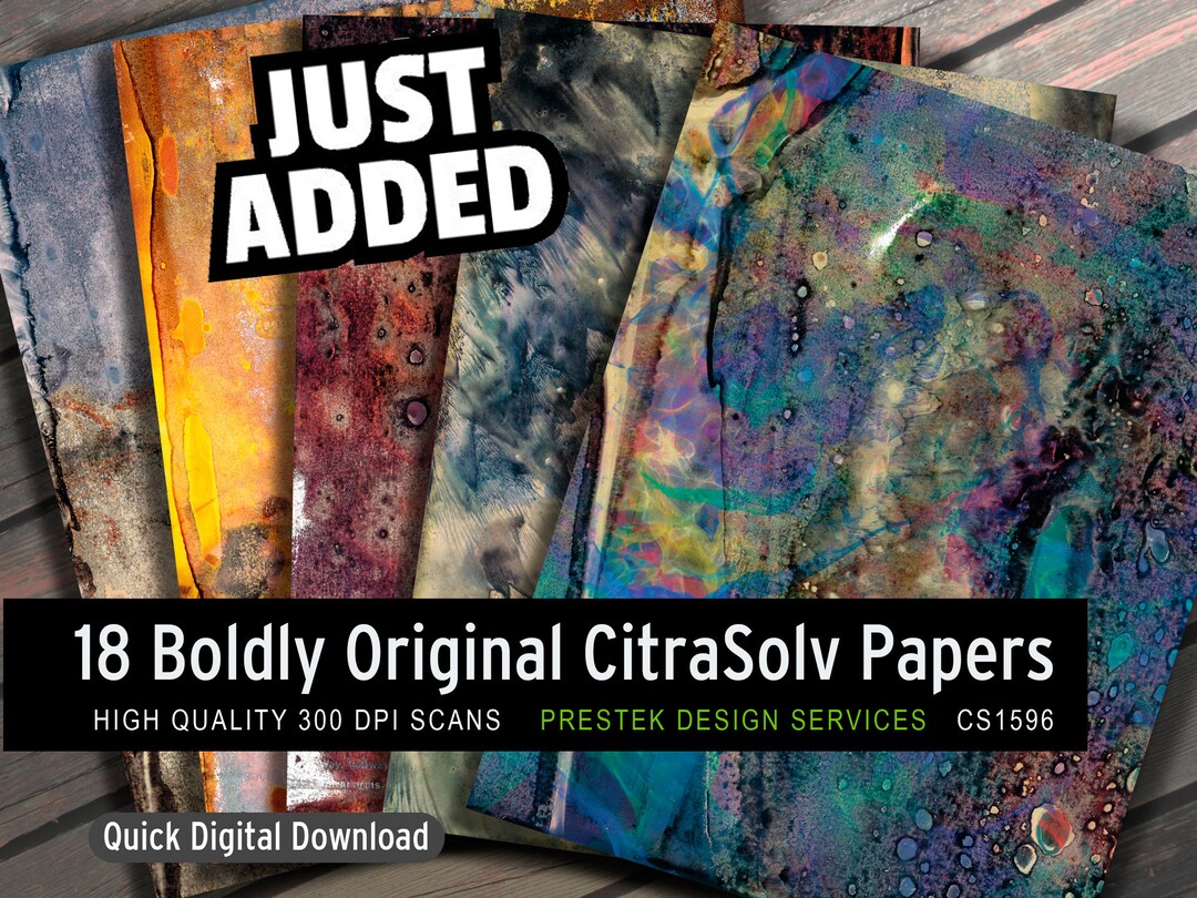 Citra Solv Printable Texture Set for Download, Colorful Digital Paper ...