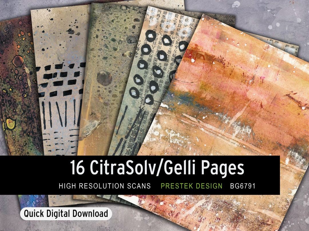 Citra Solv/gelli Texture Assortment, All Original Printable Papers ...