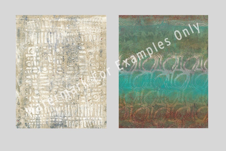 Earthy Spring Hues Gelli Texture Pages Set, Printable Papers Collection ...