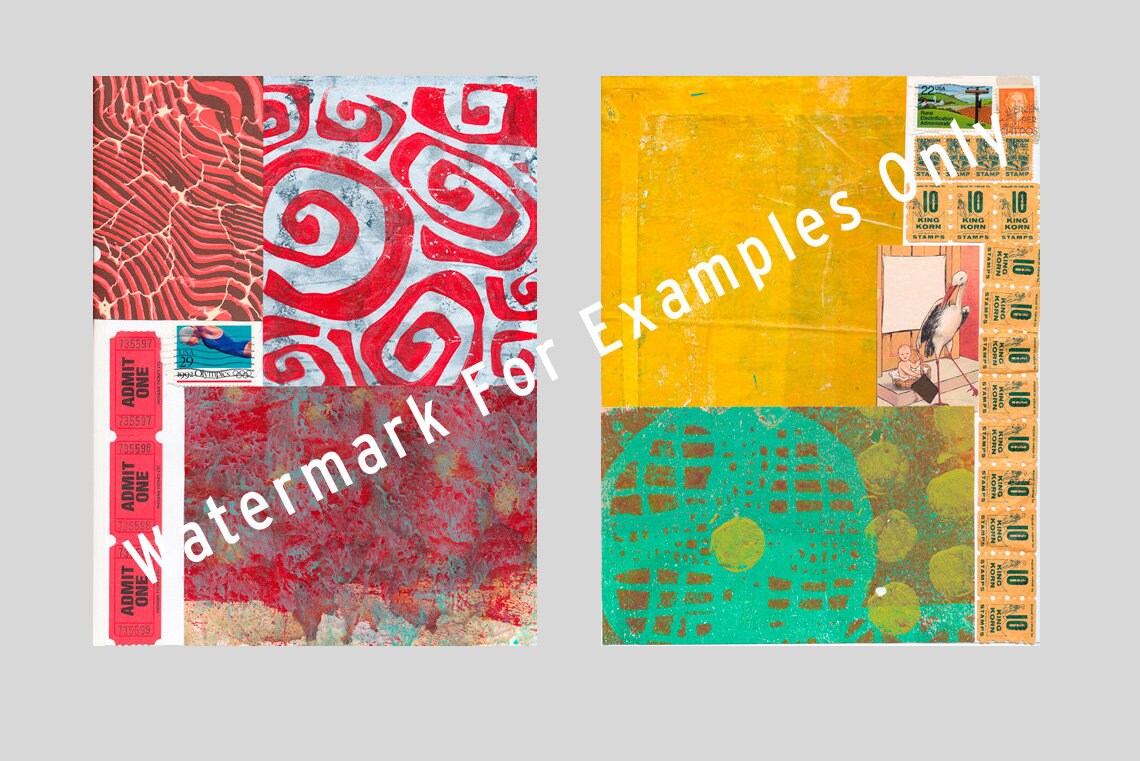 Color Themed Papers With Digital Ephemera, Print on Demand, Printable ...