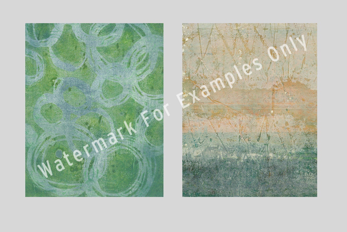 Earthy Spring Hues Gelli Texture Pages Set, Printable Papers Collection ...