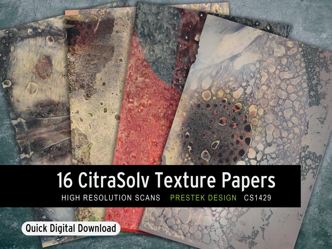 Citra Solv Textures Digital Paper Pack for Collage, Mixed Media, Junk ...