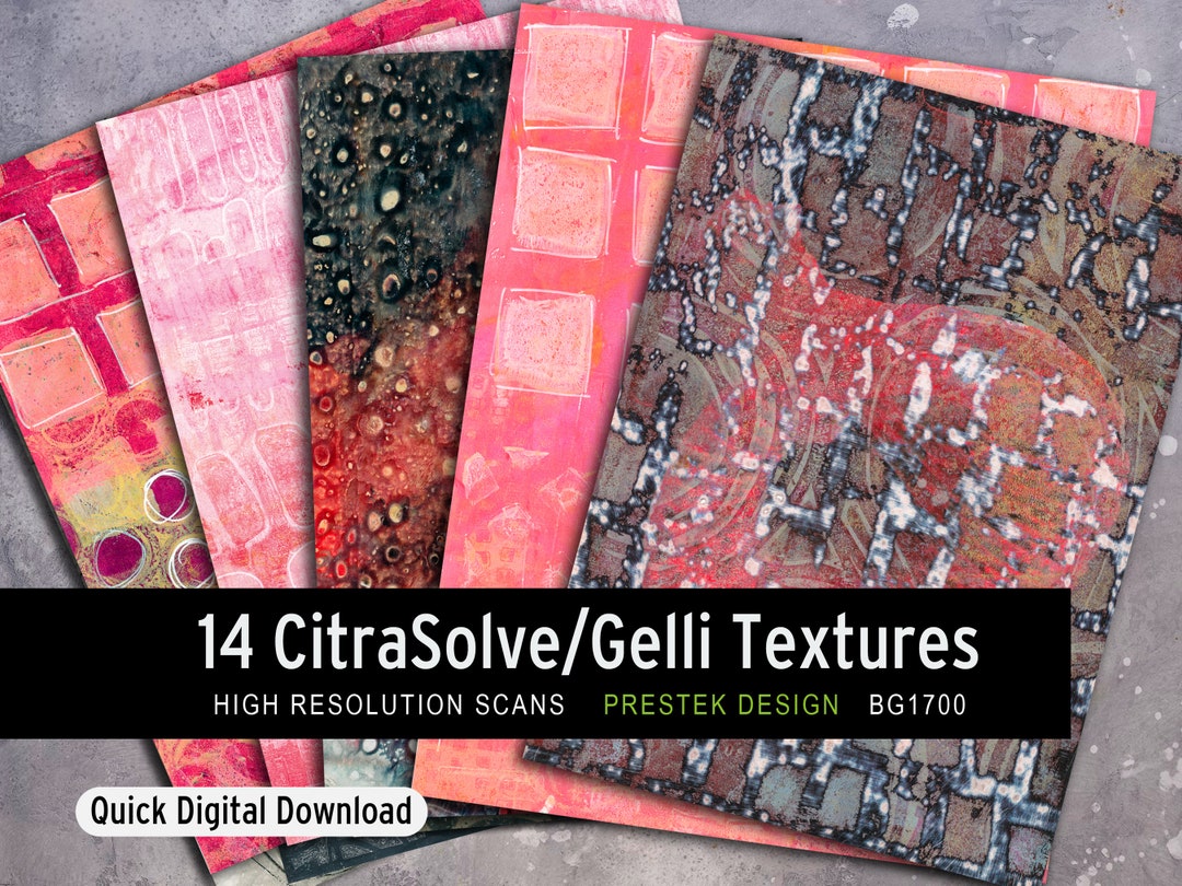 Citra Solve/gelli Texture Papers Assortment. All Original Downloadable ...