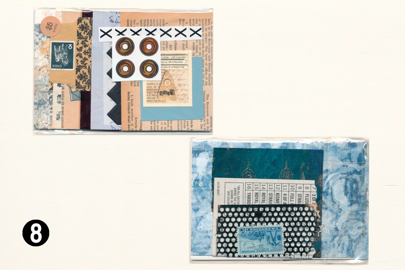 Collage Postcard Kits for Travel, Entertainment. Mixed Media Just Add ...
