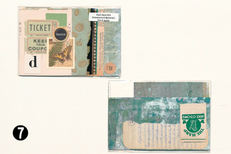 Collage Postcard Kits for Travel, Entertainment. Mixed Media Just Add ...