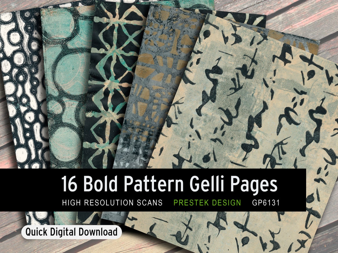 Bolder Than Bold Gelli Collage Papers, Pattern/structure/organic ...