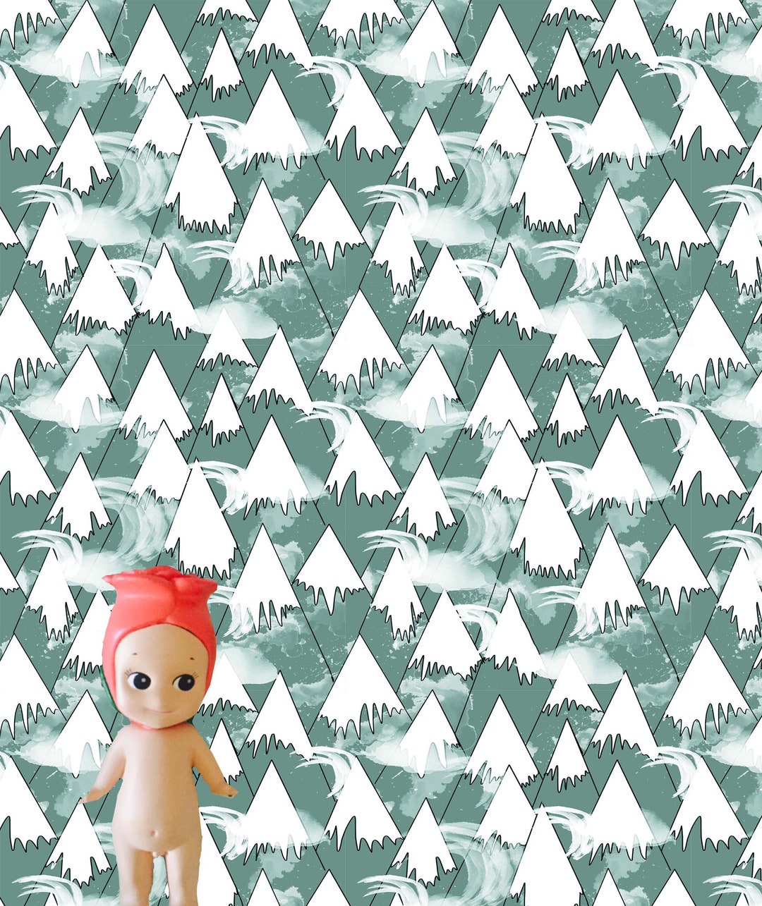 Fondo de pantalla de casa de muñecas Pretty Misty Mountains - Etsy España