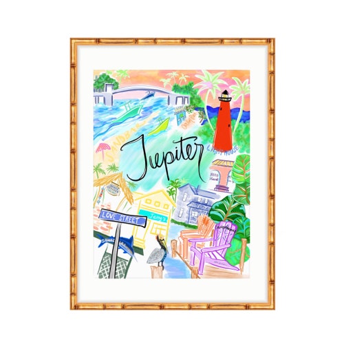 Jupiter Florida Fine Art Print Map of Jupiter - Etsy