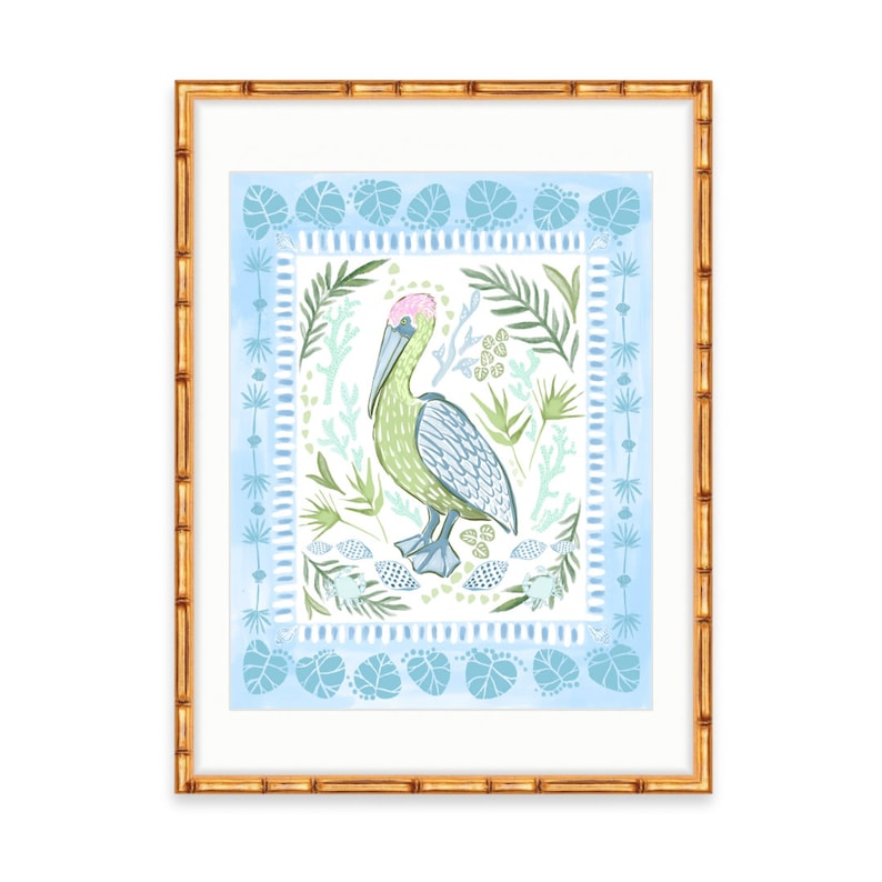 Pelican in Paradise, Art Print - Etsy