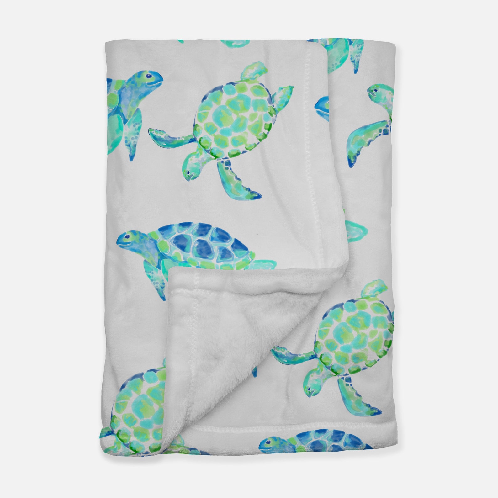 Watercolor Turtle Throw Blanket 40x50 | Etsy