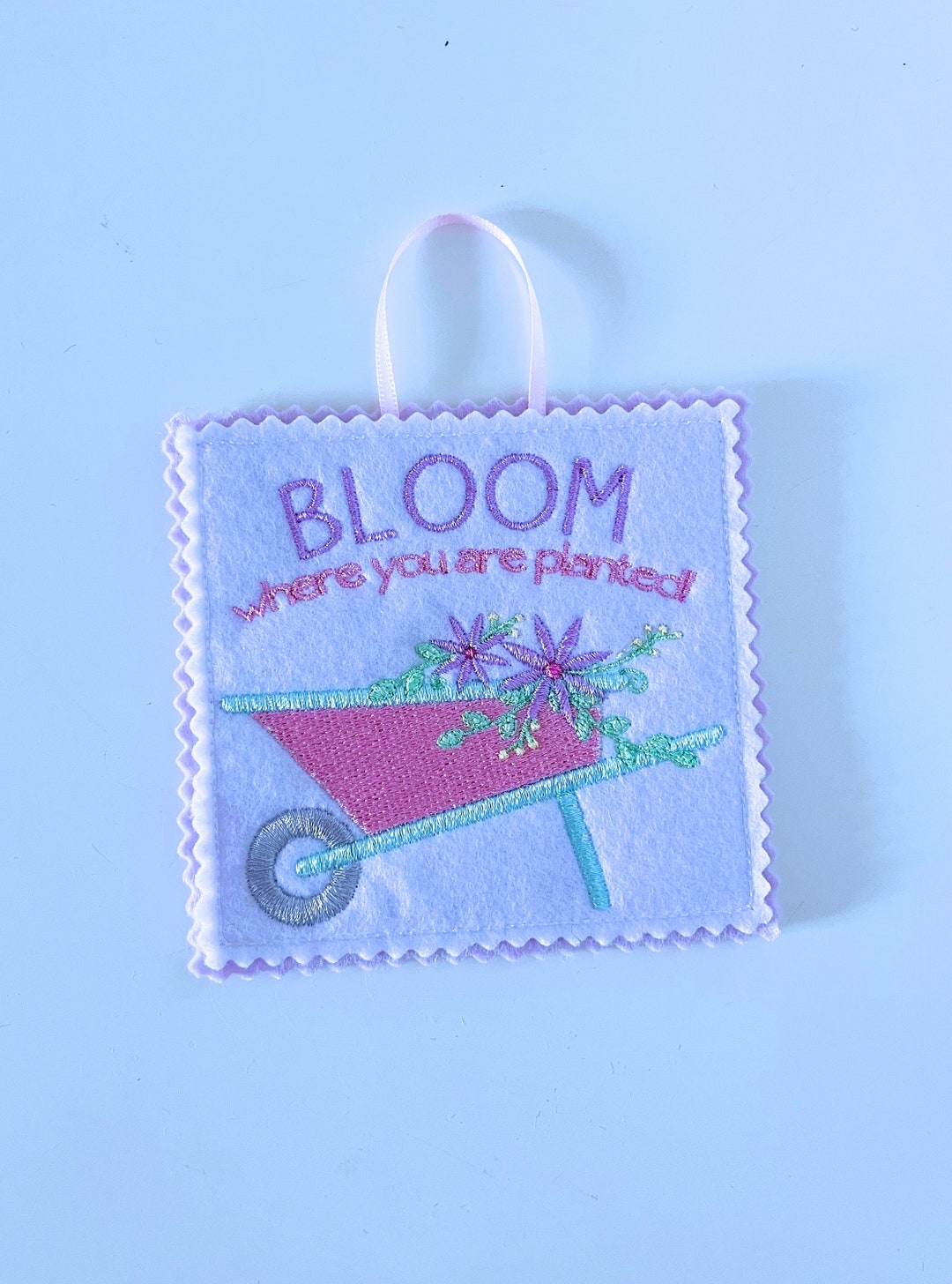 Wheelbarrow Flower Jug Decoration Bloom Where You Are Planted / Gift ...