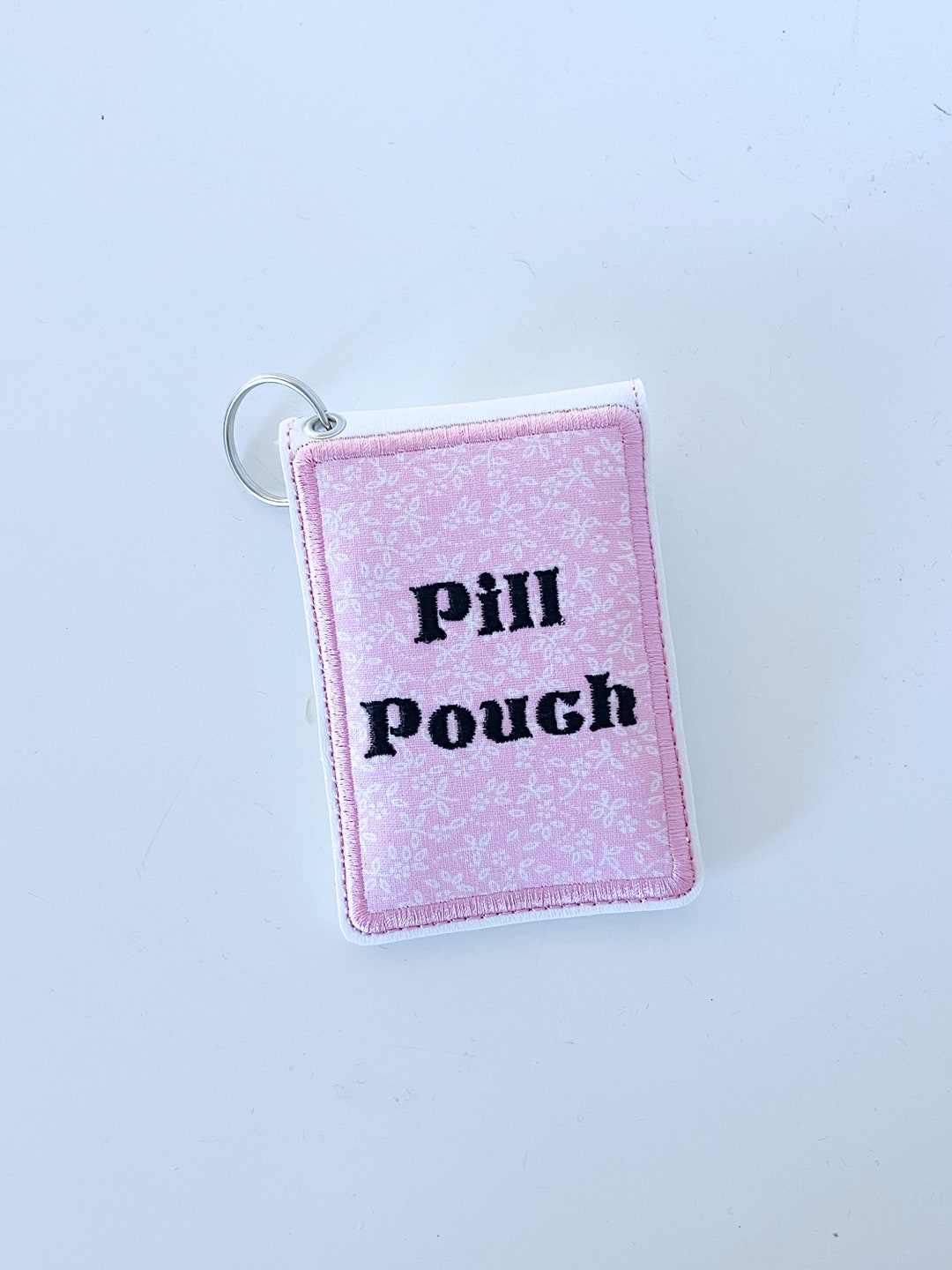 Personalised Tablet Pill Case Holder Key Ring Fob Keyring Bag Charm ...