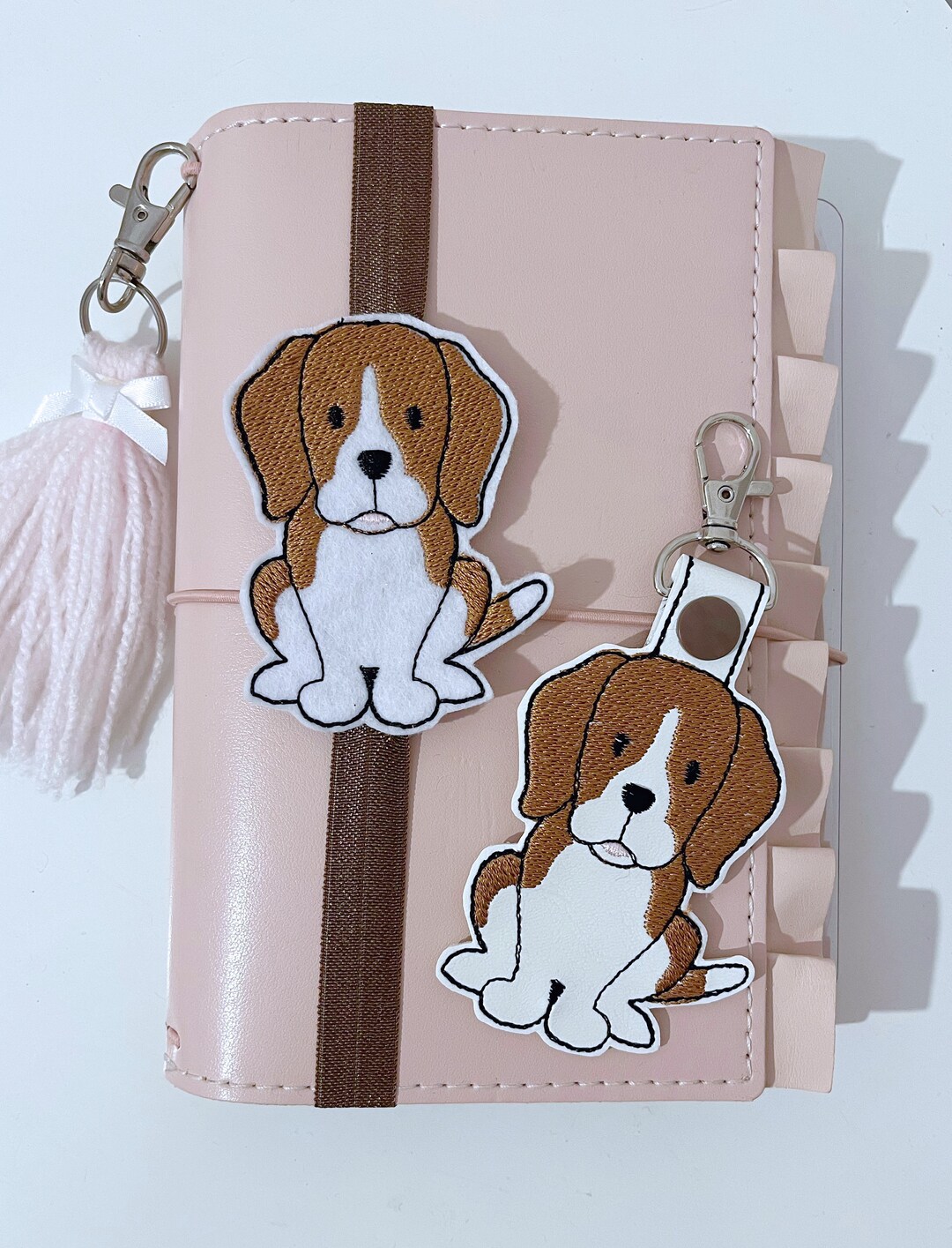 Beagle Dog Key Ring or Planner Band / Pet / Stationary Book - Etsy