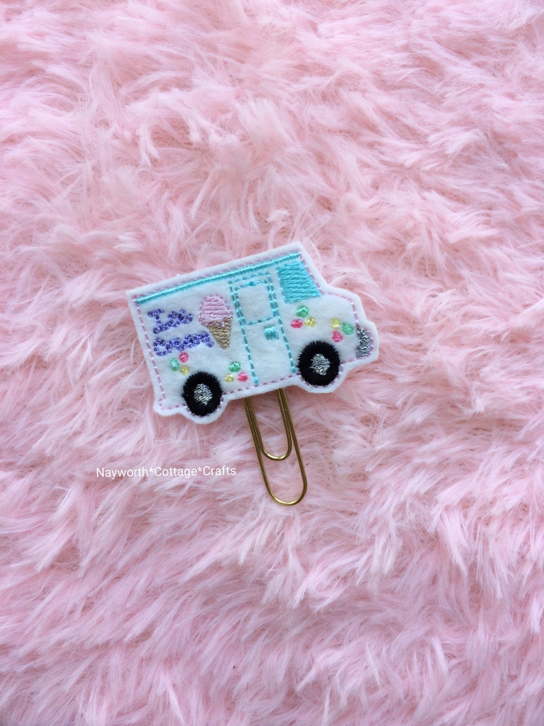 Ice Cream Van Planner Paper Clip / Charm / Embroidery / Kikkik / Diary ...
