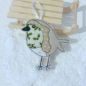 Christmas Robin Applique Hanging Tree Felt Decoration / Ornament ...