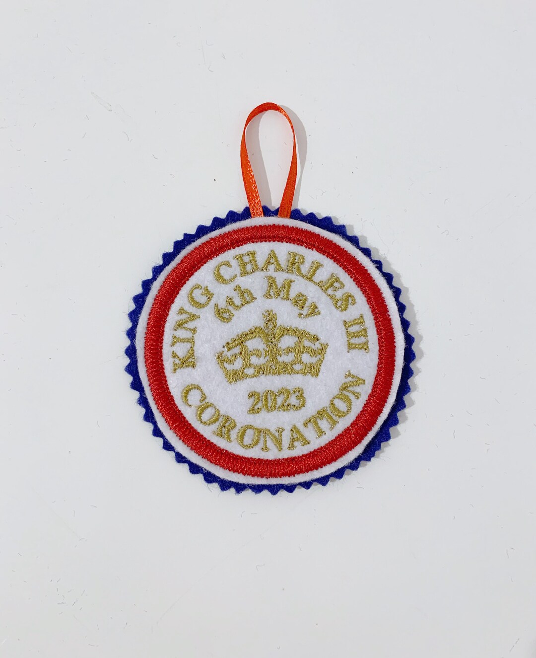 Hanging Felt King Charles III Coronation Crest Memory Decoration / Twig ...