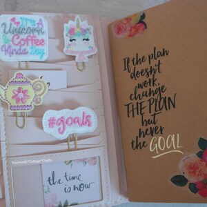 Goals Planner Paper Clip #goals / Embroidery / Diary / Kawaii ...
